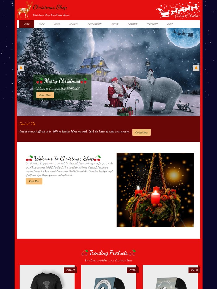Christmas Shop | A Free WordPress Theme | Prosys Theme