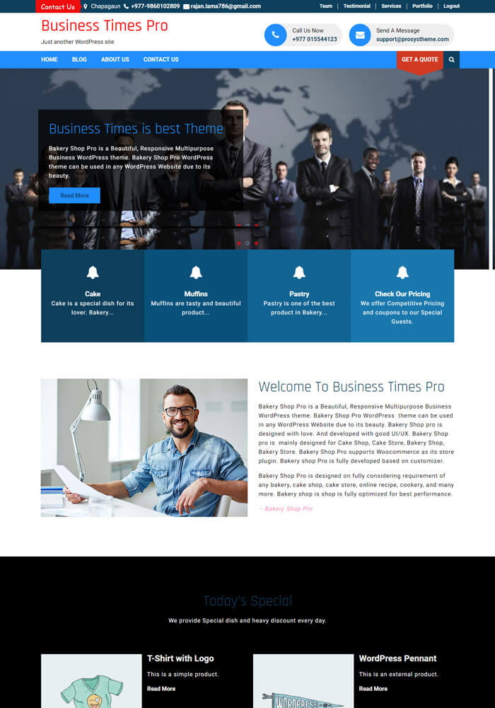 Business Times Pro - Premium WordPress Theme | Prosys Theme